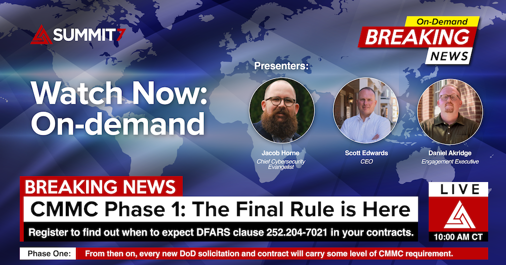 Webinar: CMMC Phase 1: The Final Rule is Here