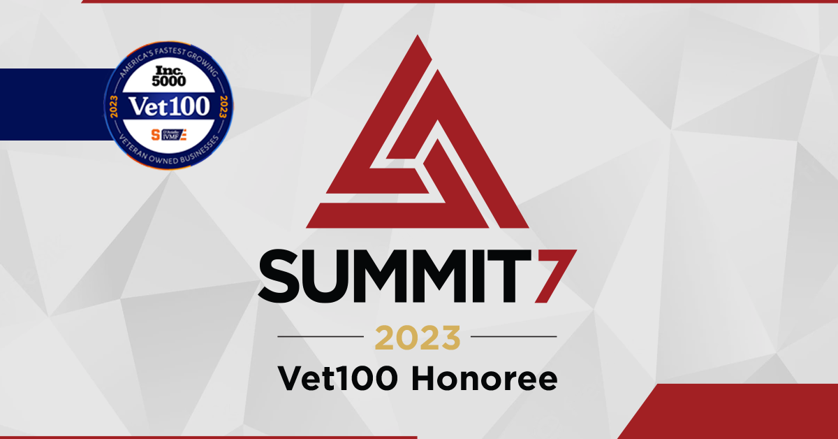 Summit 7 Makes the Inc. 5000 Vet100 List for Second Year in a Row